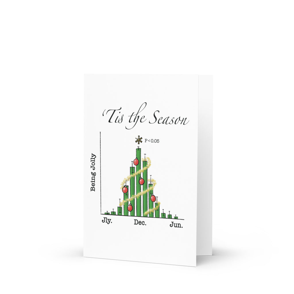 Tis The Season Bar Graph Greeting Card – ScienceGrit