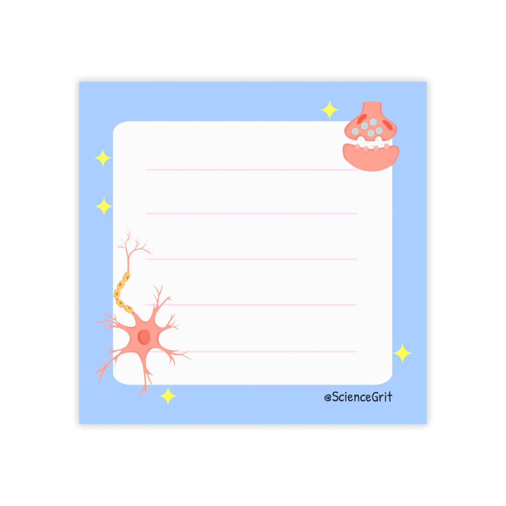 Neuron, Synapse, and Neuroscience Sticky Note – ScienceGrit