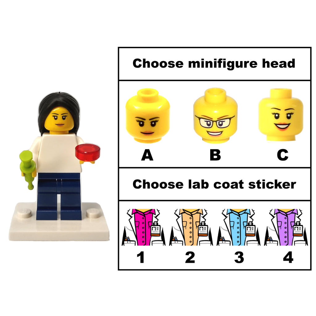 Custom LEGO® Lab Set - Female Scientist Minifigure – ScienceGrit