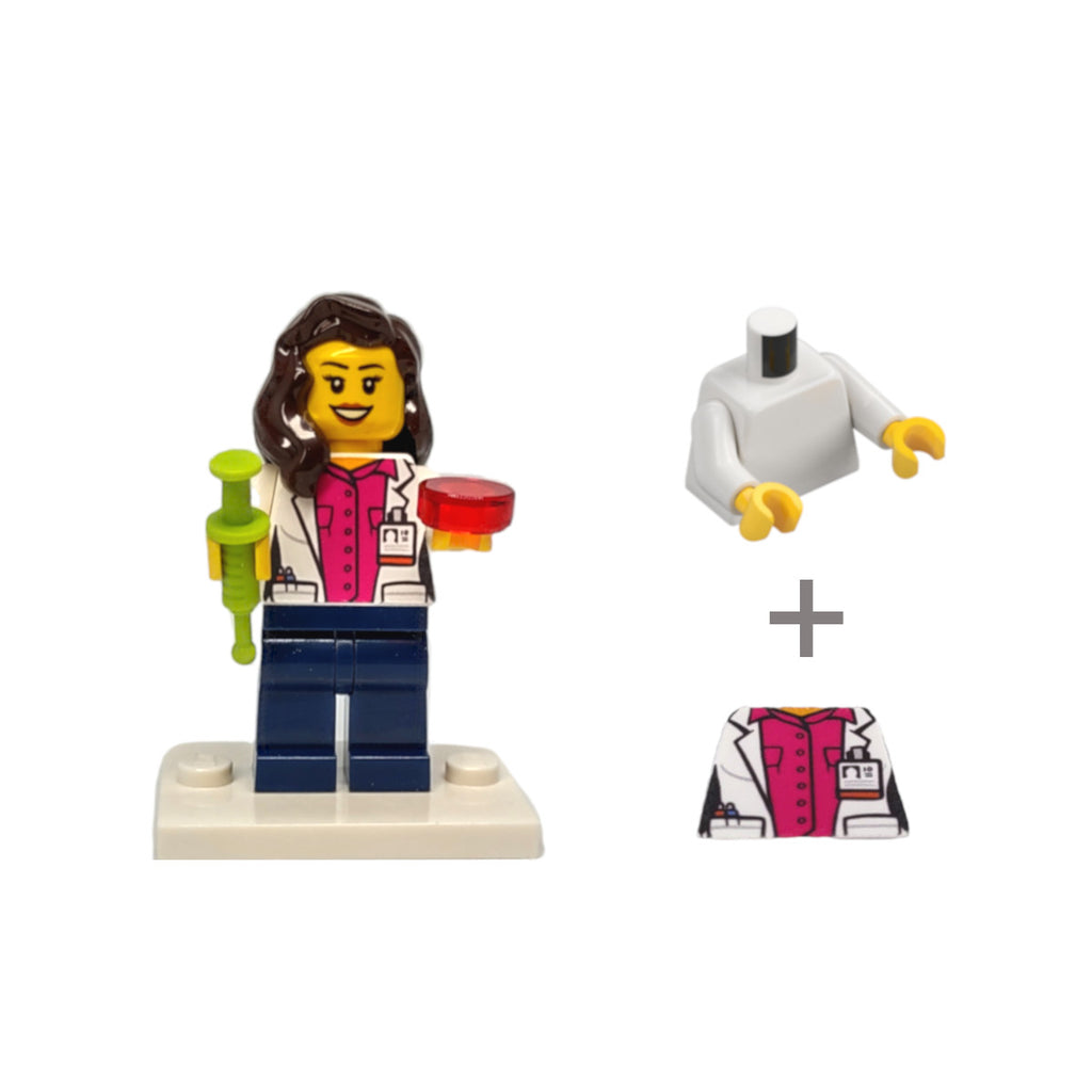 Custom LEGO® Lab Set - Female Scientist Minifigure – ScienceGrit