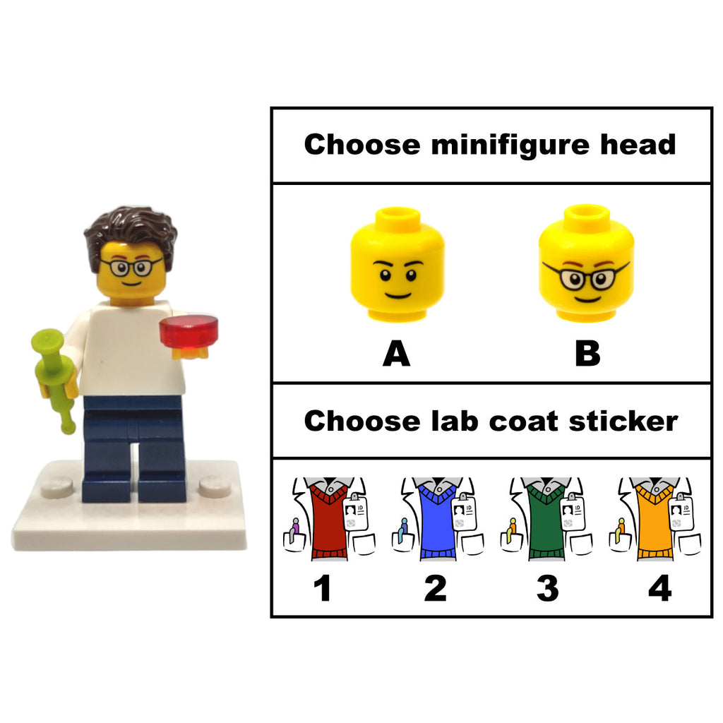 Custom LEGO® Lab Set - Male Scientist Minifigure – ScienceGrit