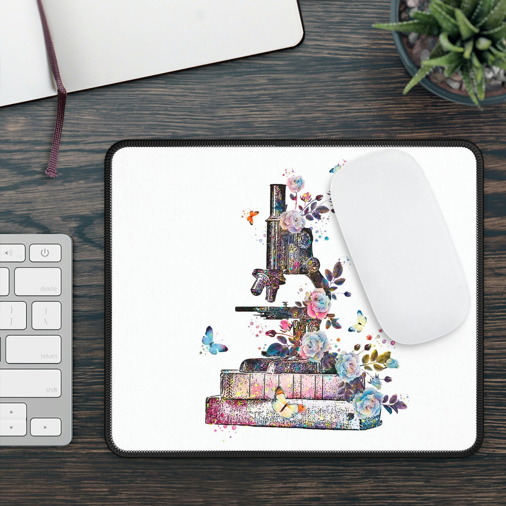 Watercolor Microscope Premium Mouse Pad – ScienceGrit