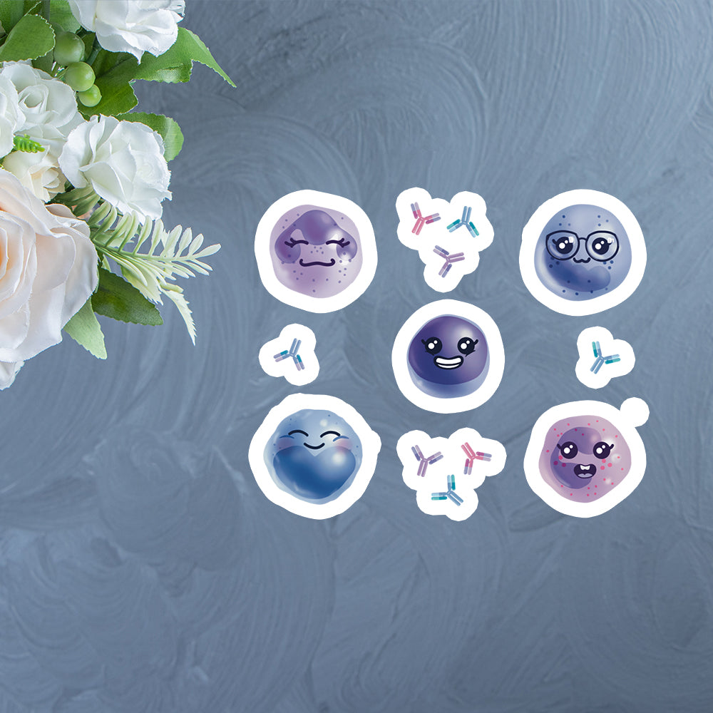 Cute 3D Immune Cells Sticker – ScienceGrit