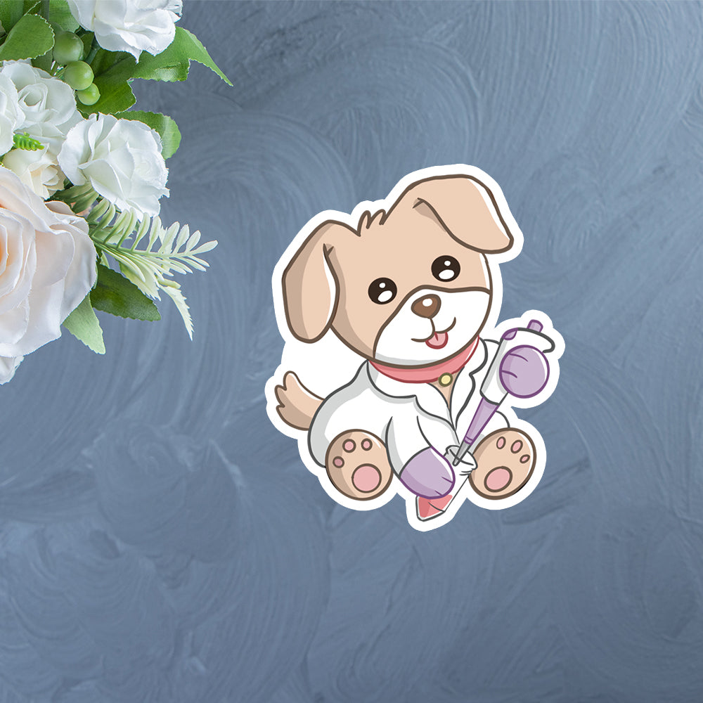 Cute Biology Puppy Sticker – ScienceGrit