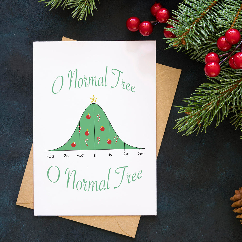 Normal Distribution Christmas Tree Greeting Card – ScienceGrit