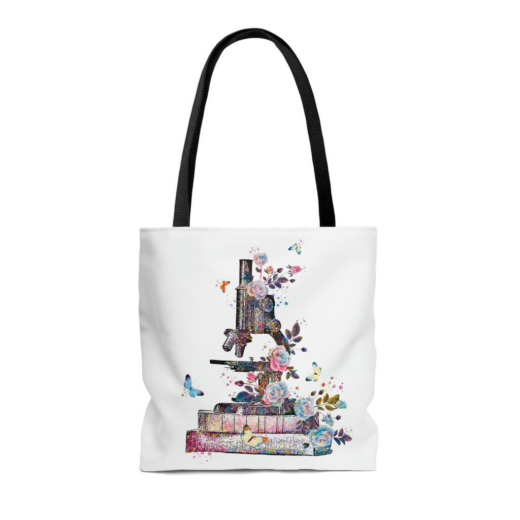 Watercolor Microscope Tote Bag | Gift for Pathologists, Biologists or ...