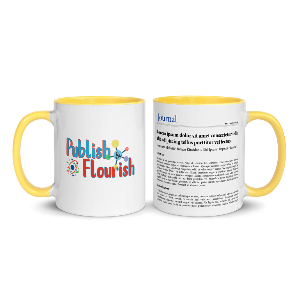 Publication Mug (Handle & Inside in Yellow) - Perfect Gift for Master ...